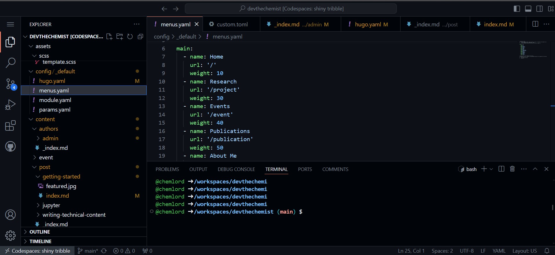 Building my Portfolio Website using Hugo | Devraj Bagchi
